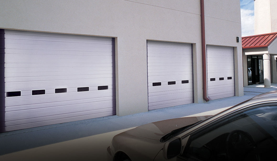 Ribbed Steel Commercial Doors